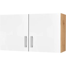 H&auml;ngeschrank KOCHSTATION, B:100cm H:57cm T:34cm, wei&szlig;, Holzwerkstoff, K&uuml;che, Schr&auml;nke, "KS-Toronto, Breite 100 cm"
