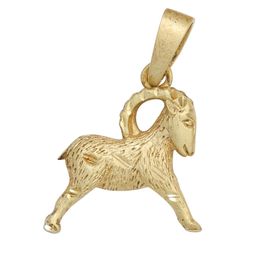 Jobo Damen Sternzeichenanh&auml;nger "Anh&auml;nger Sternzeichen", Steinbock, Silber 925 (Sterlingsilber)goldfarben, Silber 925 (Sterlingsilber),