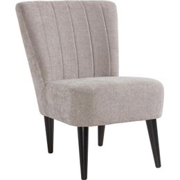 Cocktailsessel, B:65cm H:88cm T:78cm, grau, ATLANTIC HOME COLLECTION, Struktur ( 85% Polyester, 15% Viscose ), Sessel, "Jan", mit