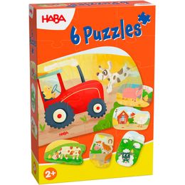 Haba Kinder Puzzle "6 erste Puzzles Bauernhof"bunt, Pappe, Puzzles