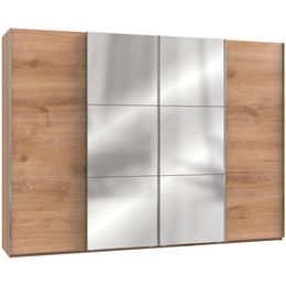 Schwebet&uuml;renschrank wimex, B:300cm H:216cm T:65cm, braun, Schr&auml;nke, "Level by fresh to go", mit Synchron&ouml;ffnung