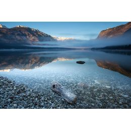 papermoon Fototapete "Photo-Art BOR, BOHINJS RUHIGKEIT", B/L: 4,5m x 2,8m, Bahnen: 9 Stk., bunt, Schlafzimmer, Tapeten