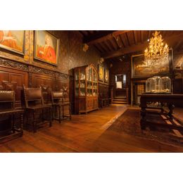 papermoon Fototapete "ANTWERPEN BELGIEN PLANTIN MORETUS", B/L: 4m x 2,6m, Bahnen: 8 Stk., bunt, Schlafzimmer, Tapeten