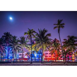 papermoon Fototapete "South Beach Miami", B/L: 4,5m x 2,8m, Bahnen: 9 Stk., bunt, Schlafzimmer, Tapeten
