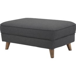 Hocker Home Affaire, B:102cm H:44cm T:60cm, grau, Struktur weich (100% Polyester);Samtoptik (100% Polyester), Wohnzimmer, Hocker, "Copenhagen",