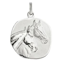 Jobo Damen Kettenanh&auml;nger "Anh&auml;nger Pferdek&ouml;pfe", Silber 925 (Sterlingsilber), silber, Silber 925 (Sterlingsilber), Schmuckanh&auml;nger, 925 Silber