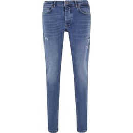 2Y Premium Herren Bequeme Jeans "2Y Premium Herren 2Y Tapered Fit Jeans"blau, Gr. 32, unifarben, 98% Baumwolle, 2% Elasthan, Jeans