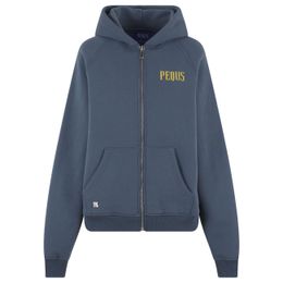 Sweatjacke PEQUS "PEQUS PEQUS Art Gallery Zip-Hoodie", Herren, Gr. M, faded blau, 100% Baumwolle, Sweatjacken Sweatjacke