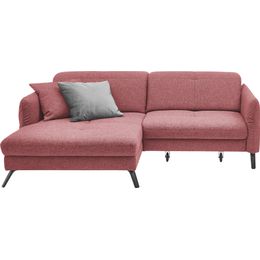 Ecksofa, B:259cm H:84cm T:167cm, lila, SET ONE BY Musterring, 100% Polyester, Wohnzimmer, Sofas, "SO 4400 V", wahlweise mit motorischer Bettfunktion