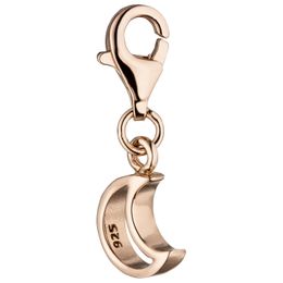 Jobo Damen Charm-Einh&auml;nger "Mond", rosa, Silber 925 (Sterlingsilber), Charms, 925 Silber ros&eacute;gold vergoldet