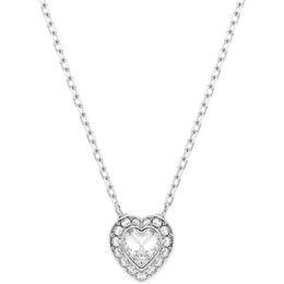 Swarovski Damen Kette mit Anh&auml;nger "Schmuck Geschenk Ariana Grande Halskette Herz", Metall, L: 38, silber, Metall, Halsketten, mit Swarovski Kristall