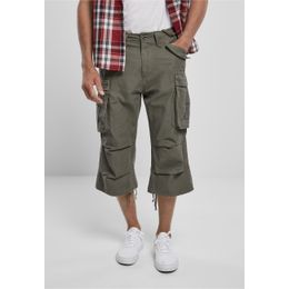 Brandit Herren Stoffhose "Brandit Herren Industry Vintage Cargo 3/4 Shorts"olive, Gr. S, unifarben, 100% Baumwolle, Hosen