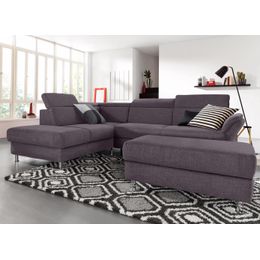 Sit & More Ecksofa SIT & MORE, B:269cm H:97cm T:228cm, grau, Struktur fein ( 100% Polyester);Struktur (100% Polyester);Struktur grob ( 100% Polypropylen),