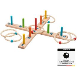 goki Kinder Spiel "Ringwurfspiel"natur, Holz, B:49cm H:11,5cm T:49cm, Spiele