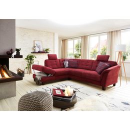 Kopfst&uuml;tze Home Affaire, B:50cm H:25cm T:10cm, lila, Luxus-Microfaser (90% Polyester, 10% Polyamid), Struktur fein (100% Polyester), Flachgewebe