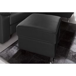 Sit & More Hocker SIT & MORE, B:55cm H:46cm T:55cm, schwarz, Luxus-Microfaser (100% Polyester);Softlux-Kunstleder;NaturLeder, Wohnzimmer, Hocker, "Ascara"