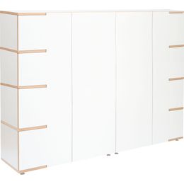 Mehrzweckschrank Tojo, B:200cm H:145cm T:40cm, wei&szlig;, MDF, K&uuml;che, Schr&auml;nke, "stau"