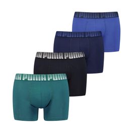 Puma Herren Boxershorts, Gr. Semerald ice, Single Jersey, Obermaterial: 95% Baumwolle, 5% Elasthan, Unterhosen, ohne Eingriff, mit Logobund, elastisch