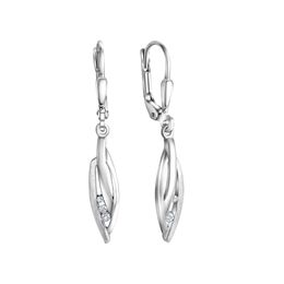 Vivance Damen Paar Ohrh&auml;nger "925-Sterling Silber rhodiniert Zirkonia", one-size, Silber 925 (Sterlingsilber), wei&szlig;, Silber 925 (Sterlingsilber),