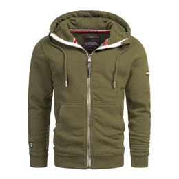 Herren Sweatjacke "ASBergamo", gr&uuml;n, Gr. S, Alessandro Salvarini, Obermaterial: 65% Baumwolle, 35% Polyester, Sweatjacken, aus hochwertigem, warmem