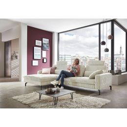 Ecksofa DIE PLANBAR, B:302cm H:87cm T:178cm, beige, 100% Polyester, Wohnzimmer, Sofas, "MP-IN20110 L-Form mit Kaltschaum-Polsterung", optional mit