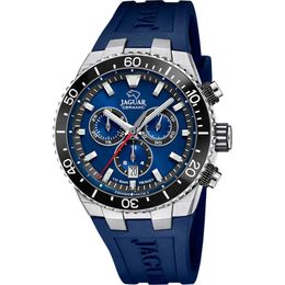 Jaguar Herren Chronograph "Ceramic", blau, Armbanduhren, Quarzuhr, Armbanduhr, Herrenuhr,Swiss Made,Stoppfunktion,Kautschukband