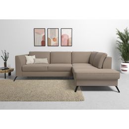 Sit & More Ecksofa SIT & MORE, B:248cm H:88cm T:201cm, grau, 98% Polyester 2%Polyamid, Wohnzimmer, Sofas, "Olsen L-Form", inklusive Sitztiefenverstellung,