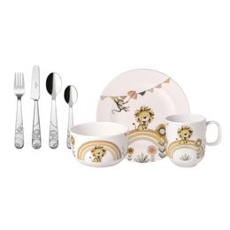 Villeroy & Boch VILLEROY & BOCH Kindergeschirr-Set "Kindergeschirr Set Roar like a Lion 7er Set bunt", 7 tlg., bunt, Geschirr-Sets
