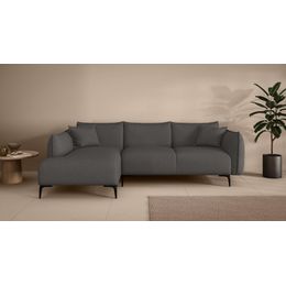 Ecksofa, B:269cm H:97cm T:168cm, grau, LeGer Home by Lena Gercke, 100% Polyester, Wohnzimmer, Sofas, "Adelita mit Ottomane links oder rechts
