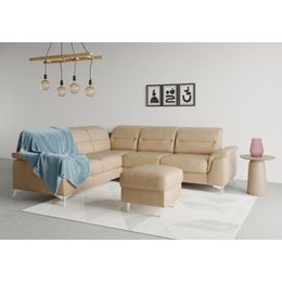 Sit & More Ecksofa SIT & MORE, B:251cm H:85cm T:231cm, braun, 100% Polyester, Wohnzimmer, Sofas, "Sinatra L-Form", optional mit Kopfteilverstellung und