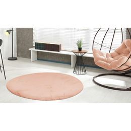 Teppich Padiro, H:26mm &Oslash;:120cm, beige, Polyester, Wohnzimmer, Teppiche, "Rabbit Light 525"