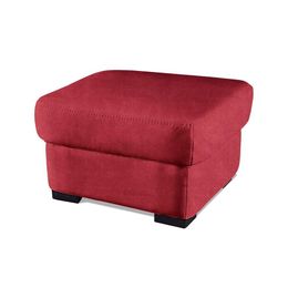 Hocker COTTA, B:60cm H:44cm T:60cm, rot, Luxus-Microfaser aus 100% Polyester, Wohnzimmer, Hocker, "Dani"