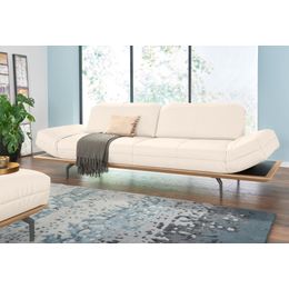 4-Sitzer, B:252cm H:117cm T:129cm, wei&szlig;, CREATION BY ROLF BENZ, Leder Oskar - echtes Leder;Flachgewebe DONNA (76% Polyester 24% Polyacryl), Sofas,
