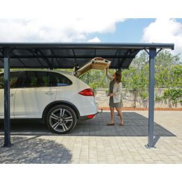 Einzelcarport, grau, PALRAM - CANOPIA, Carports, "arcadia", wartungsfrei