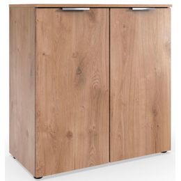 Kommode wimex, B:81cm H:84cm T:41cm, braun, Spanplatte, Sideboards, "Level by fresh to go", 2-t&uuml;rig mit soft-close Funktion, 81cm breit, 84cm hoch