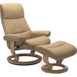Fu&szlig;hocker stressless, B:57cm H:40cm T:47cm, beige, Leder BATICK: BATICK ist ein leicht korrigiertes, durchgef&auml;rbtes und genarbtes M&ouml;belleder, bei dem