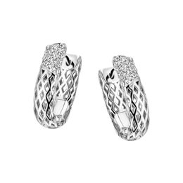 Firetti Damen Paar Creolen "Schmuck Geschenk Silber 925 Ohrschmuck glitzernd", Silber 925 (Sterlingsilber), silber, Silber 925 (Sterlingsilber),
