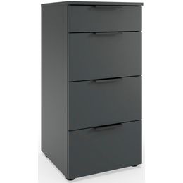 Schubkastenkommode wimex, B:41cm H:84cm T:41cm, grau, Spanplatte, Sideboards, "Level by fresh to go", 4 Schubladen mit soft-close Funktion, 41cm
