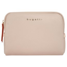 Bugatti Damen Kosmetiktasche "ELLA", beige, leicht gl&auml;nzend, unifarben, Kunstfaser, Taschen
