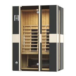 Weka Infrarotkabine "Infrarotkabine MILA 2", ohne Ofen, externe Steuerung, (ohne Ofen), beige, Saunen, sportlichesDesign, farblich abgesetzt, 3
