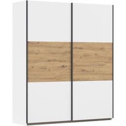 Schwebet&uuml;renschrank Rauch, B:175cm H:210cm T:59cm, wei&szlig;, Holzwerkstoff, Schr&auml;nke, "Kleiderschrank Schrank Garderobe Garderobenschrank W&auml;scheschrank
