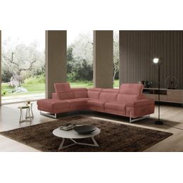 Ecksofa Egoitaliano, B:278cm H:100cm T:221cm, braun, Wohnzimmer, Sofas, "Candice, elegant, edel und bequem, erstklassiger Sitzkomfort, L-Form", inkl.