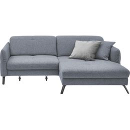 Ecksofa, B:259cm H:84cm T:167cm, blau, SET ONE BY Musterring, 100% Polyester, Wohnzimmer, Sofas, "SO 4400 V", wahlweise mit motorischer Bettfunktion
