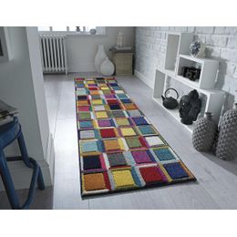 Teppich FLAIR RUGS, B:66cm H:10mm L:230cm, bunt, Kunstfaser, Wohnzimmer, Teppiche, "WALTZ", Handgeschnitzt