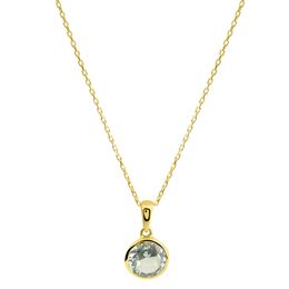 Diamonds by Ellen K. Damen Kette mit Anh&auml;nger "585/- Gelbgold Blautopas", 45cm, Gold, L: 45 B: 19mm, gelb, FASCINATION BY ELLEN K., Gold, B:19mm, Halsketten