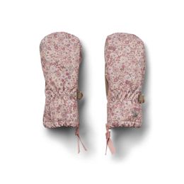 Wheat M&auml;dchen Baumwollhandschuhe "Wheat Technical Mittens Zipper"rose dust flowers, Gr. 74, 100% Nylon, Handschuhe