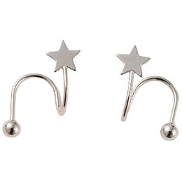 Firetti Damen Paar Ohrstecker "Schmuck Geschenk Silber 925 Ohrschmuck Ohrringe Sterne", 5,5mm, Silber 925 (Sterlingsilber), silber, Silber 925