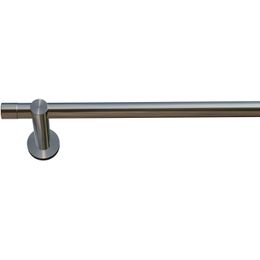 Gardinenstange Indeko, L:140cm, silber, Stahl, Gardinenstangen, "Linz", Komplett-Set inkl. Montagematerial
