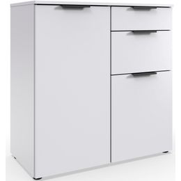 Kombikommode wimex, B:81cm H:84cm T:41cm, wei&szlig;, Spanplatte, Schlafzimmer, Sideboards, "Level by fresh to go", 2-t&uuml;rig mit 2 Schubladen, soft-close