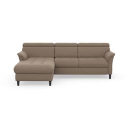 Sit & More Ecksofa SIT & MORE, B:257cm T:166cm, grau, 98% Polyester, 2% Polyamid, Wohnzimmer, Sofas, "Marano L-Form", inklusive Kopfteilverstellung, wahlweise